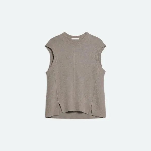 Helmut Lang Brushed Sweater Vest - Fog