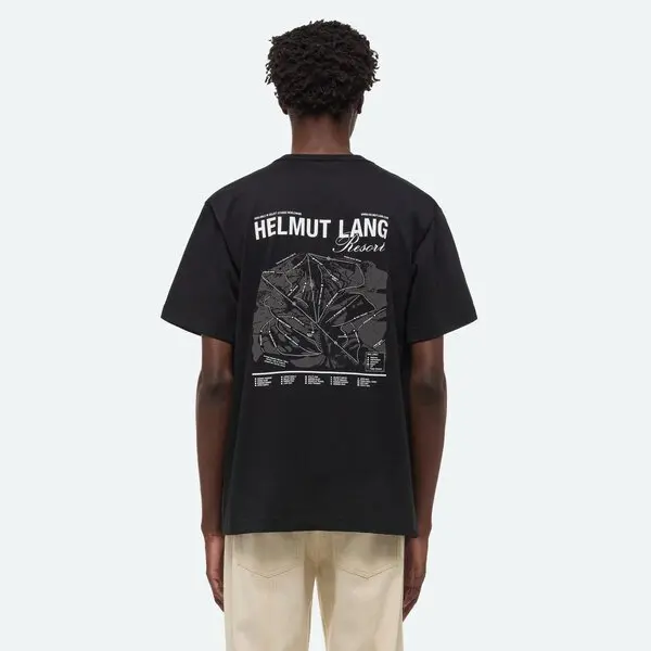 Helmut Lang Ski Map Tee - Black