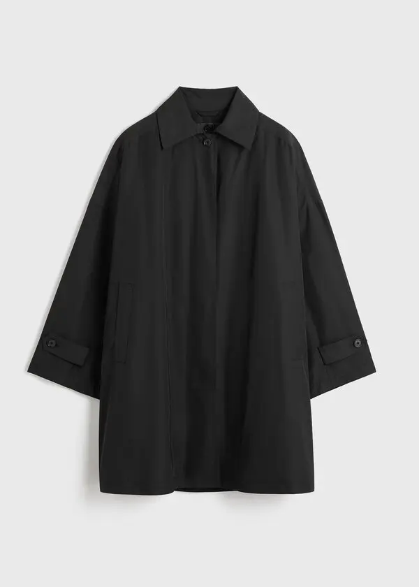 TOTEME Weather-resistant Nylon Car Coat - Black