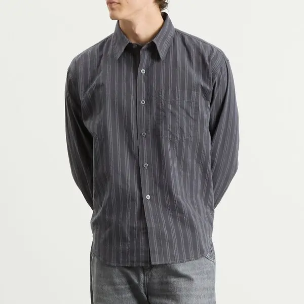 MFPEN Executive Shirt - Dark Grey Double Stripe