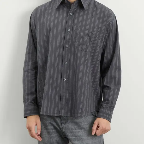 MFPEN Executive Shirt - Dark Grey Double Stripe