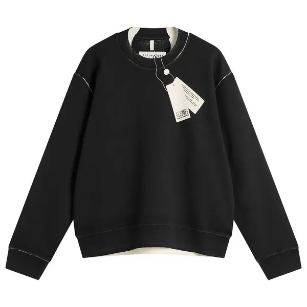 MAISON MARGIELA Printed Tag Sweatshirt - Black