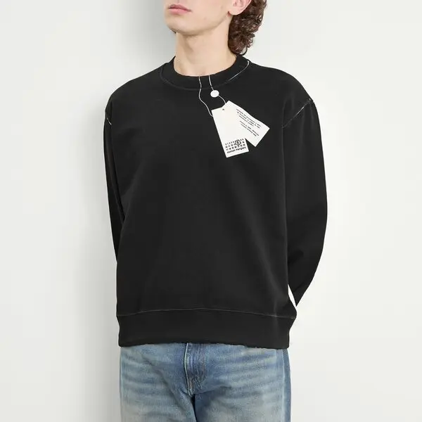 MAISON MARGIELA Printed Tag Sweatshirt - Black