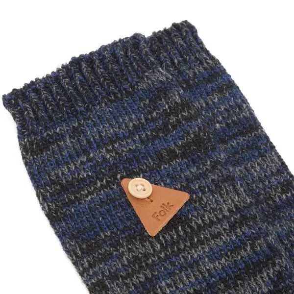 Folk Wool Melange Socks - Midnight Mix