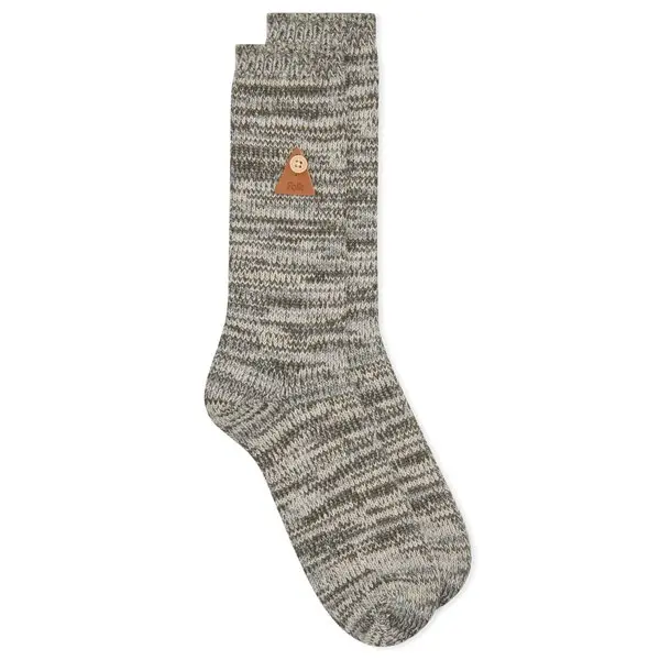 Folk Wool Melange Socks - Shark Grey