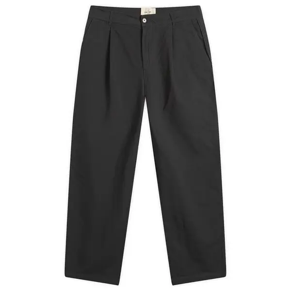 Folk Wide Fit Trousers - Soft Black Topstitch