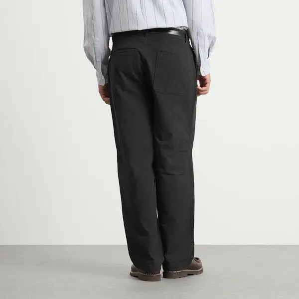 Folk Wide Fit Trousers - Soft Black Topstitch