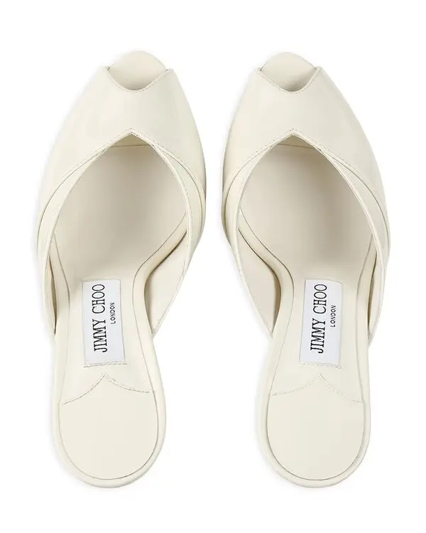 JIMMY CHOO Brigitte 100 Mule Pumps - Latte
