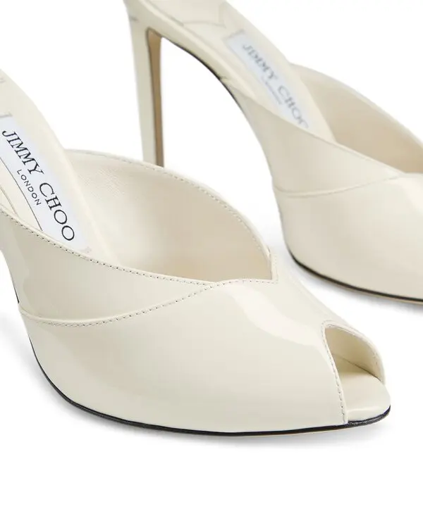 JIMMY CHOO Brigitte 100 Mule Pumps - Latte