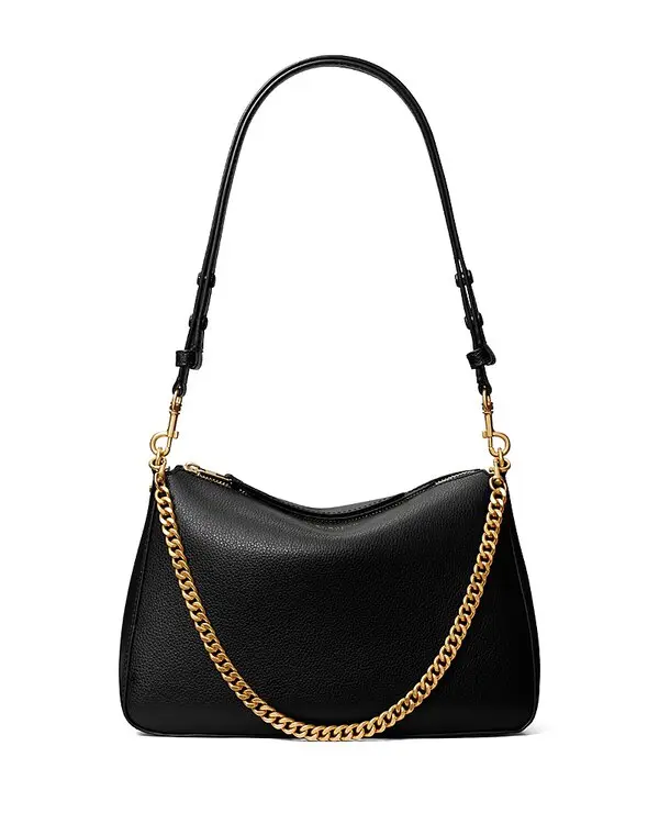Tory Burch Perry Leather Shoulder Bag - Black/black