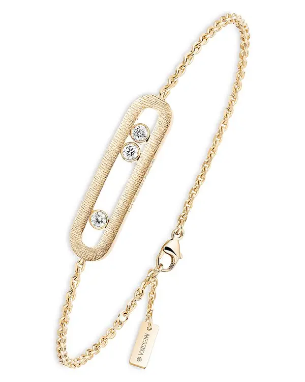 Messika 18k Yellow Diamond Chain Link Bracelet - Gold