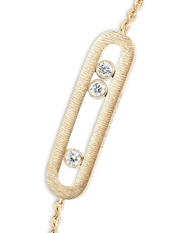Messika 18k Yellow Diamond Oval Chain Link Bracelet - Gold