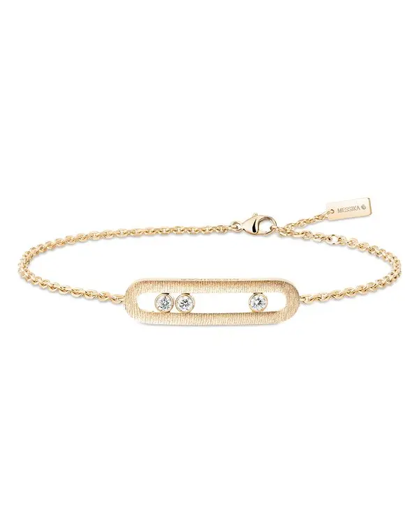 Messika 18k Yellow Diamond Oval Chain Link Bracelet - Gold