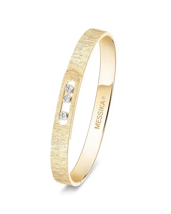 Messika 18k Move Noa Diamond Cisele Bangle Bracelet - Gold