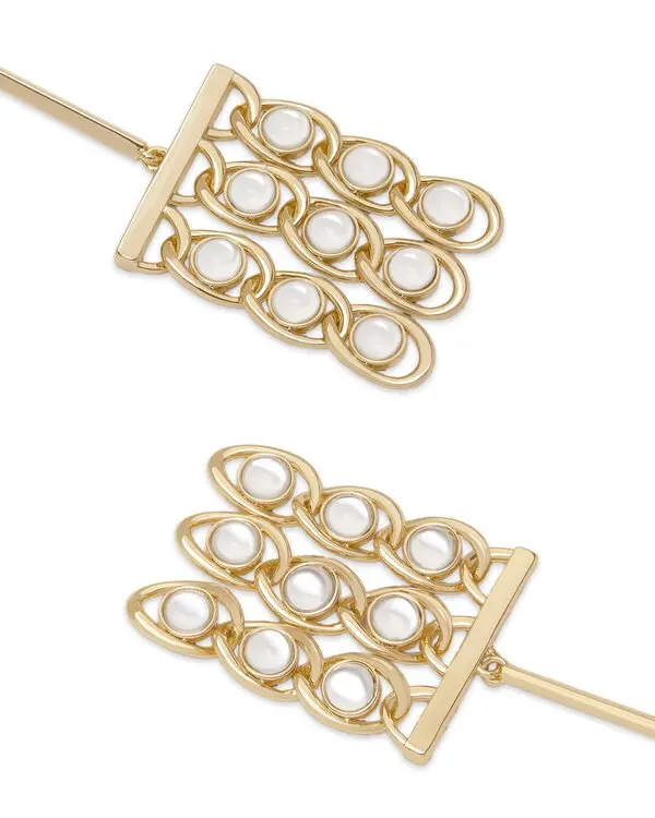 Ramy Brook Dominika Glass Stone Chain Drop Earrings