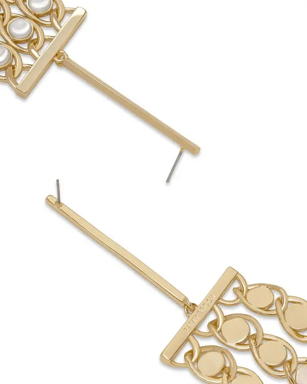 Ramy Brook Dominika Glass Stone Chain Drop Earrings