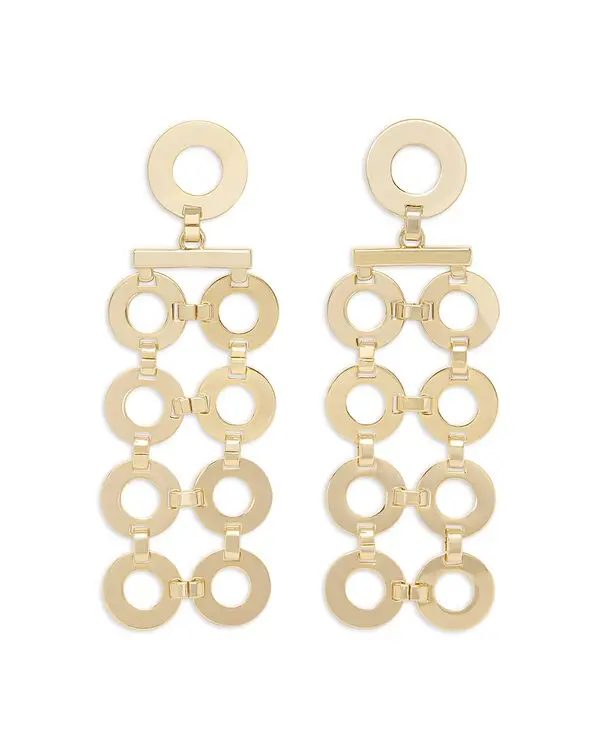 Ramy Brook Ring Link Drop Earrings - Gold