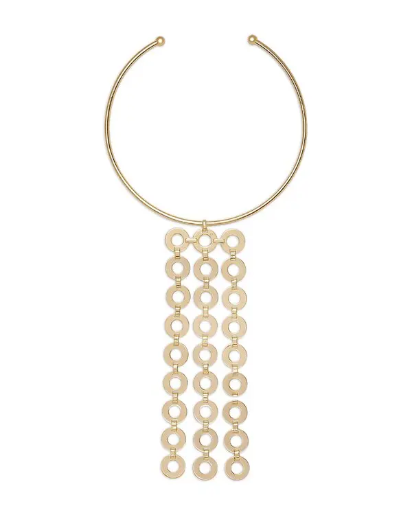 Ramy Brook Ring Link Statement Necklace - Gold