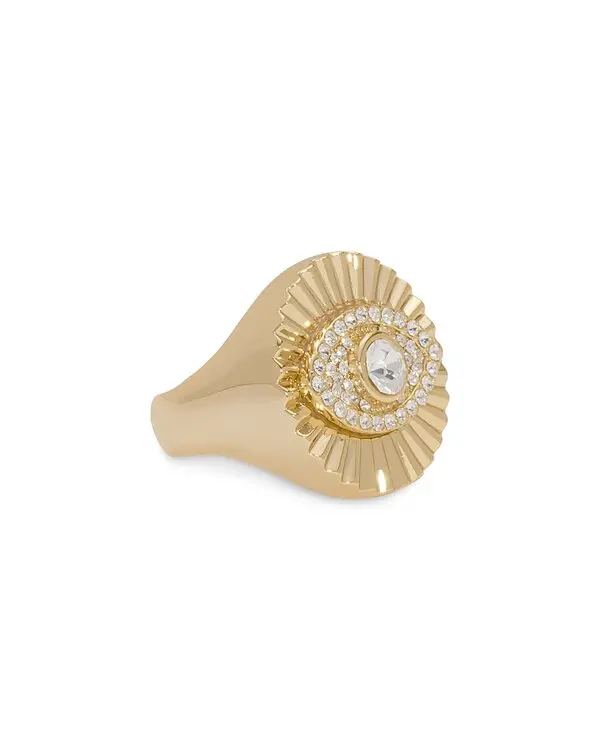 Ramy Brook Stone Charm Crystal Evil Eye Ring - Gold