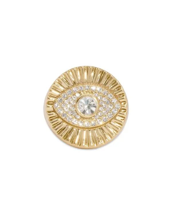 Ramy Brook Stone Charm Crystal Evil Eye Ring