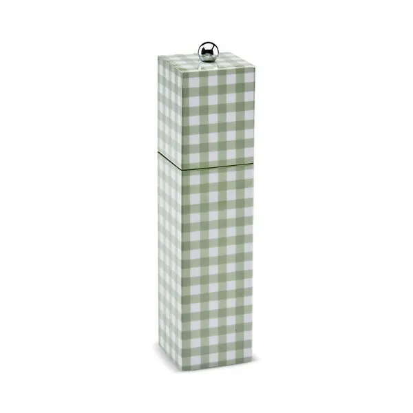 ADDISON ROSS 9.6 Gingham Salt & Pepper Grinder - Green Gingham