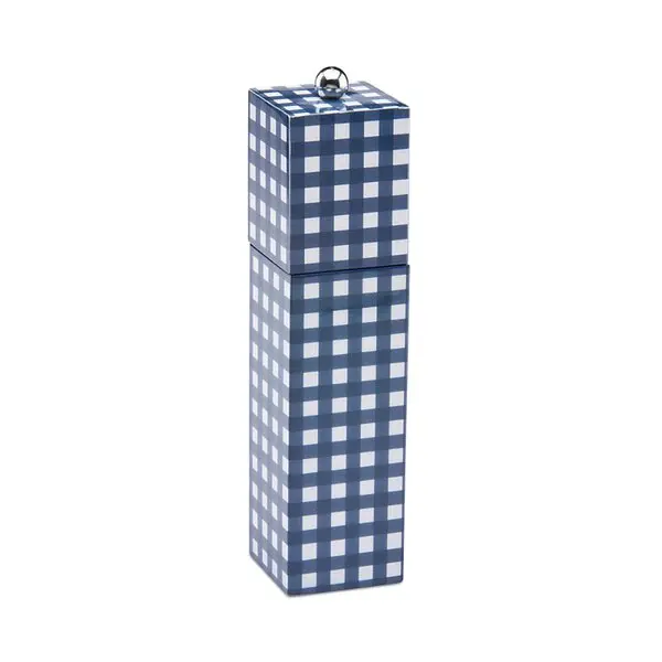 ADDISON ROSS 9.6 Gingham Salt & Pepper Grinder - Navy Gingham