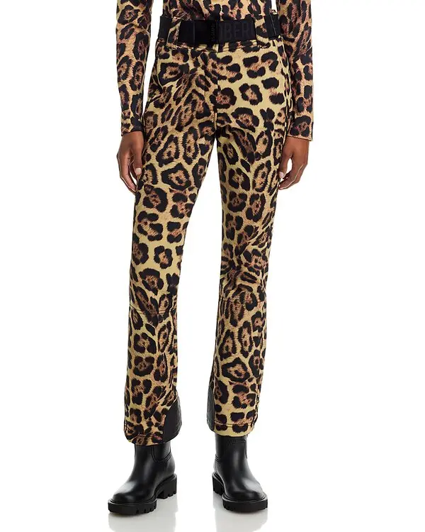 Goldbergh Minou Ski Pants - Brown Leopard