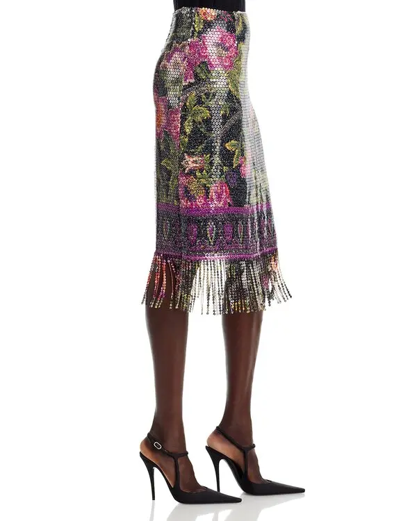 Kobi Halperin Printed Fringe Skirt