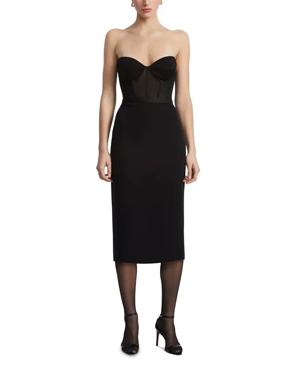 Bcbgmaxazria Satin Strapless Dress