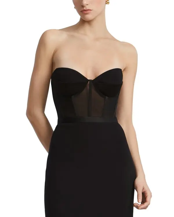 Bcbgmaxazria Satin Strapless Dress