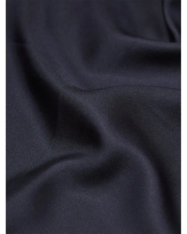 REISS Ceremony Plain Silk Pocket Square - Navy