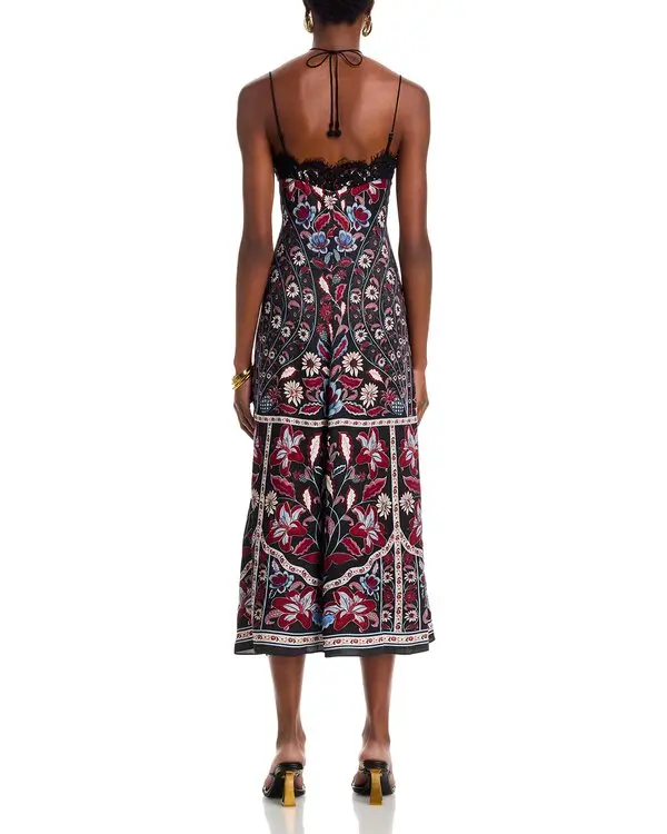 Farm Rio Marcelle Sleeveless Lace Trim Dress
