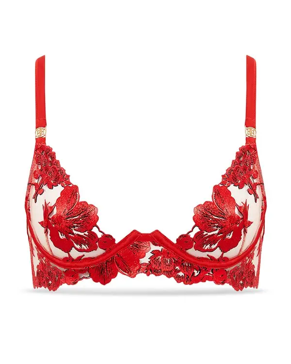 Bluebella Lavanya Wired Bra - Red/black/sheer