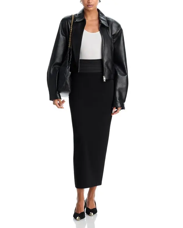 L'Agence Honesty Cummerbund Maxi Skirt