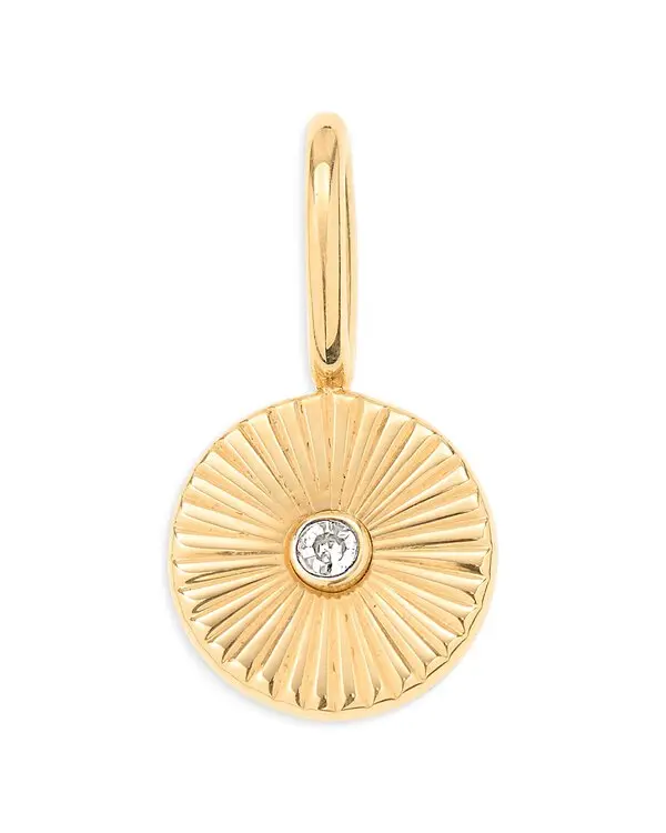 Adina Reyter 9k Yellow Diamond Groovy Rays Mini Charm Pendant - Gold
