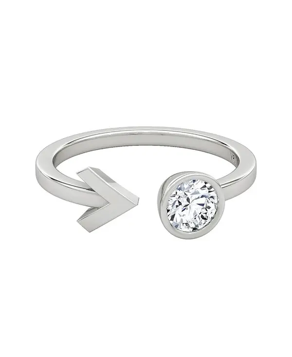 VRAI Arrow Cuff Diamond Ring - K White Gold