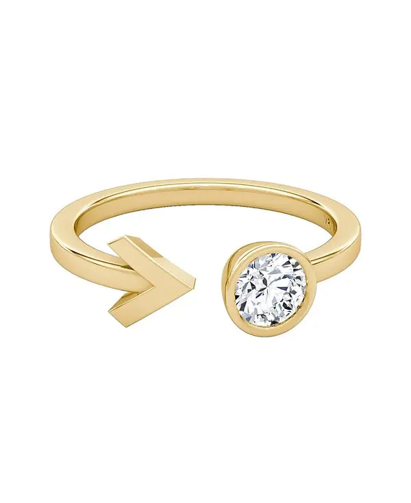 VRAI Arrow Cuff Diamond Ring - K Yellow Gold