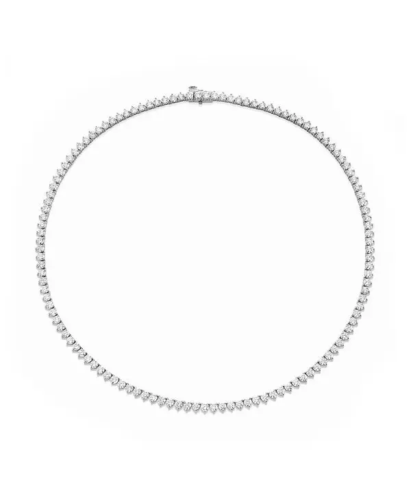 VRAI Tennis Necklace With Lab Grown Diamonds - K White Gold