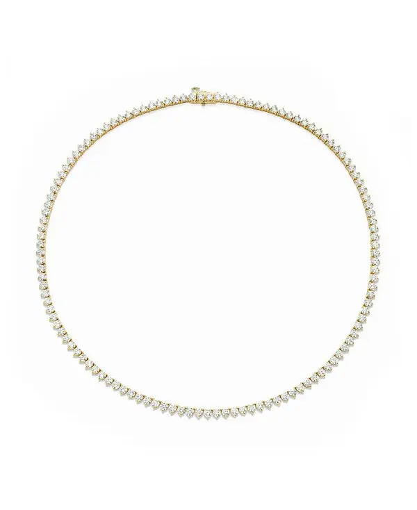 VRAI Tennis Necklace With Lab Grown Diamonds - K Yellow Gold