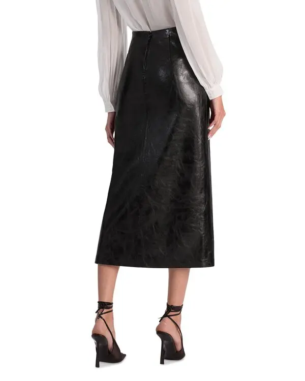 Alice + Olivia Faux Leather Slip Skirt