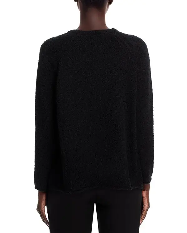 Eileen Fisher Bloomingdale's Fringed Cotton V-neck Sweater - Black
