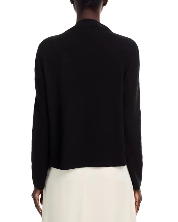 Eileen Fisher Cotton Jacquard Funnel Neck Sweater