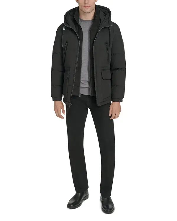 Andrew Marc Marlton Hybrid Puffer Jacket - Black