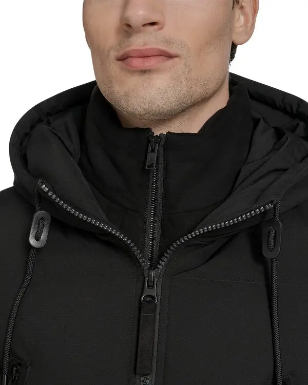 Andrew Marc Marlton Hybrid Puffer Jacket - Black