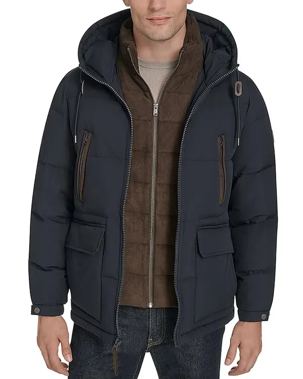 Andrew Marc Marlton Hybrid Puffer Jacket - Ink