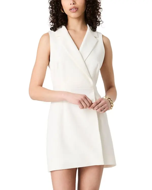 French Connection Whisper Double Breasted Dress - Winter White