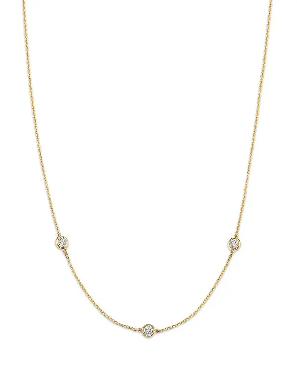 Bloomingdale'S Diamond Bezel Station Collar Necklace - Gold