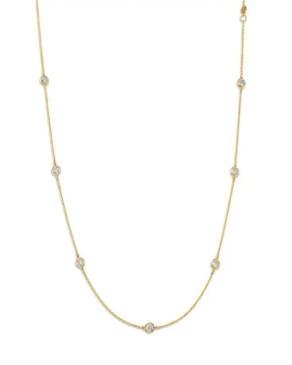 Bloomingdale'S 14k Gold Diamond Bezel Station Necklace, 1.0 Tcw - Yellow Gold