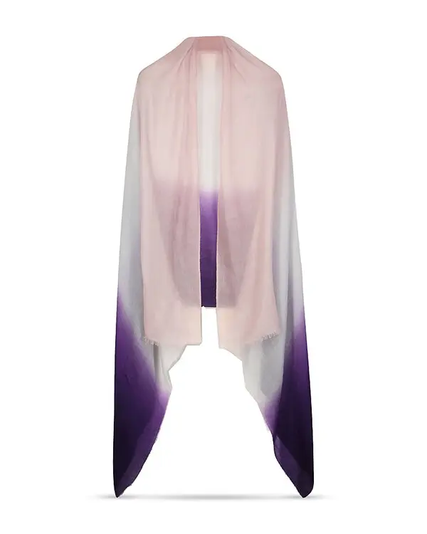 Sofia Cashmere Ultrafine Ombre Cashmere Wrap - Purple Pink Ombre