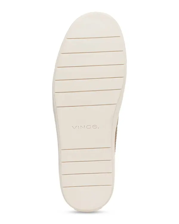 Vince Blair Perforated Leather Slip-on Sneakers - Warm Almond